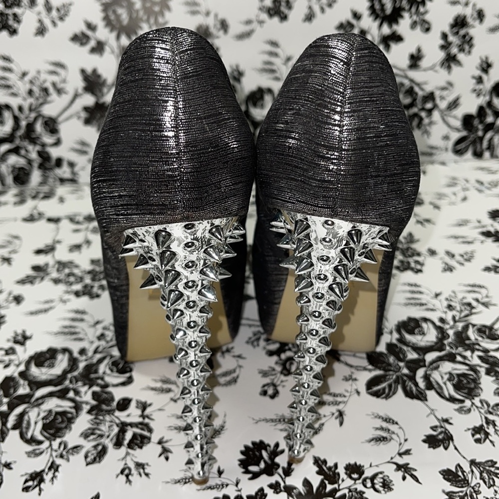 6” Spiked Stiletto Platform Heels - Gem
